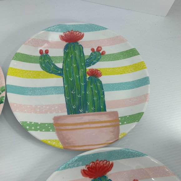 Zak! Designs | Dining | Zak Designs Set Of 4 Melamine Plates Cactus ...